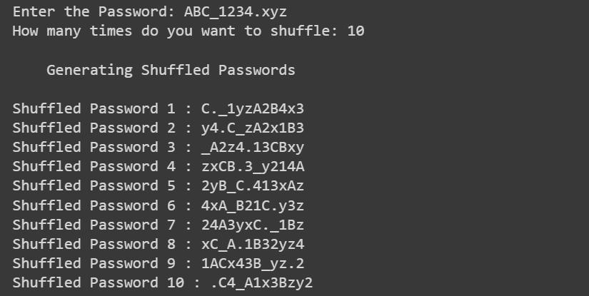 GitHub - Haseeeb21/Random-Password-Generator-and-Shuffler: Allows user ...