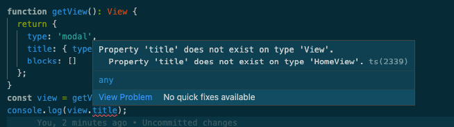 @slack/type View changes cause compile errors · Issue #1349 · slackapi/node-slack-sdk · GitHub