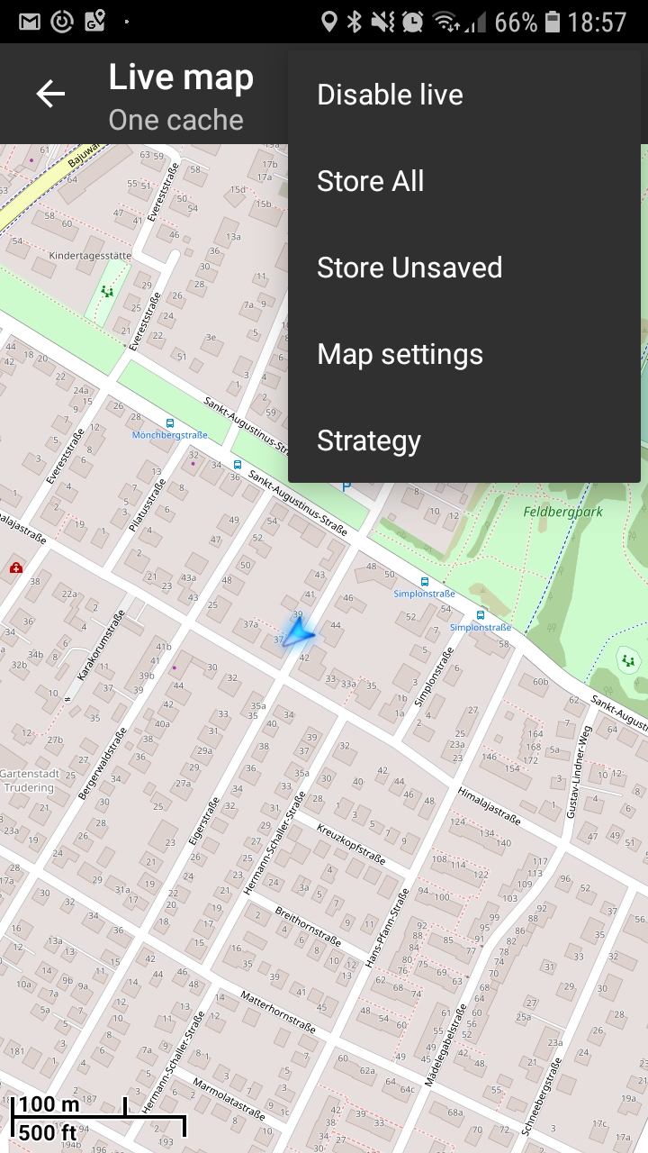 Overflow menu is opening at wrong position · Issue #7250 · cgeo/cgeo · GitHub
