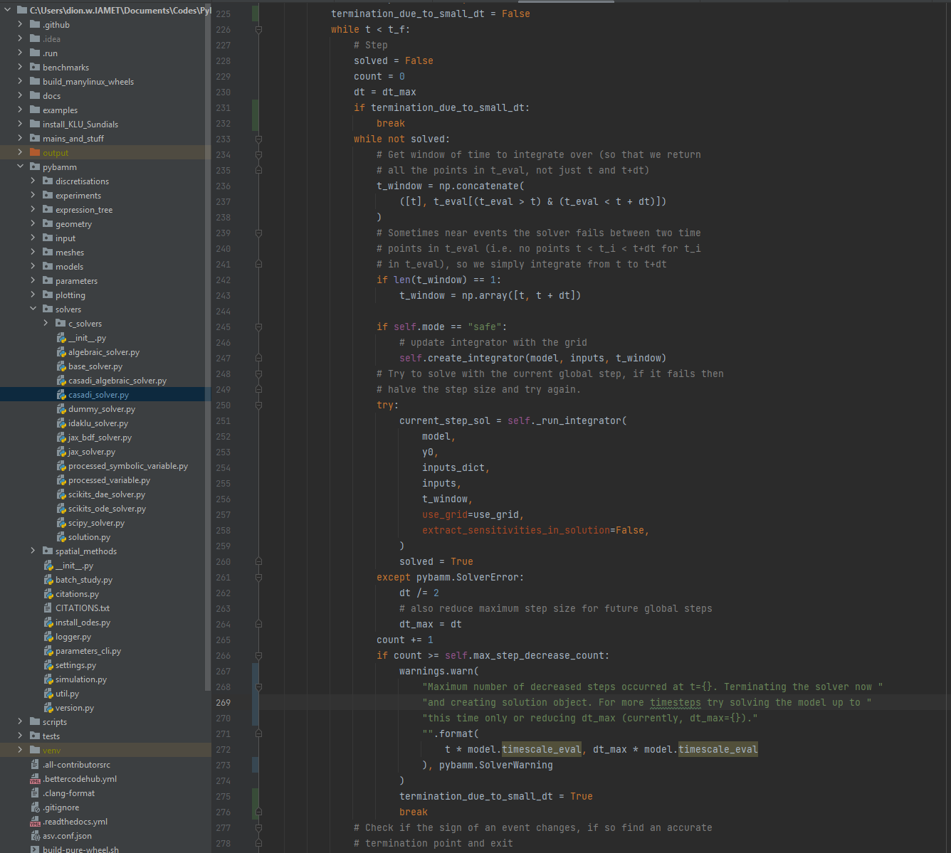 Creating output instead of throwing SolverError