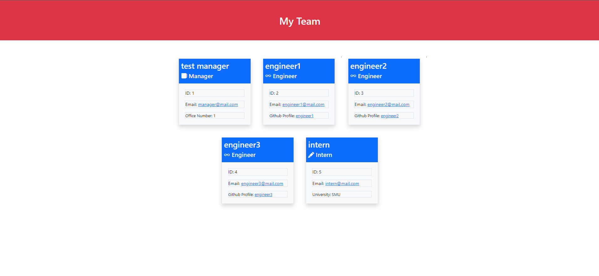 GitHub - jsnbdrx/team-profile-generator