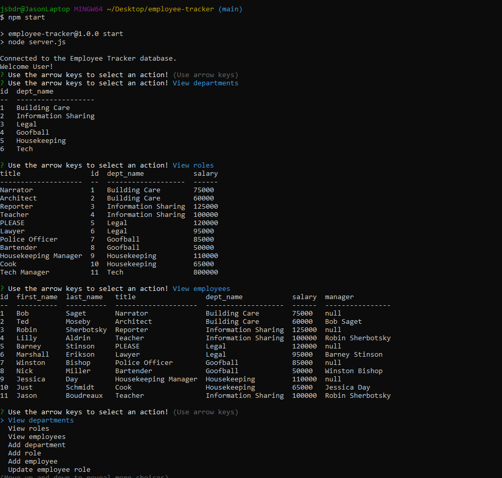 GitHub - jsnbdrx/employee-tracker