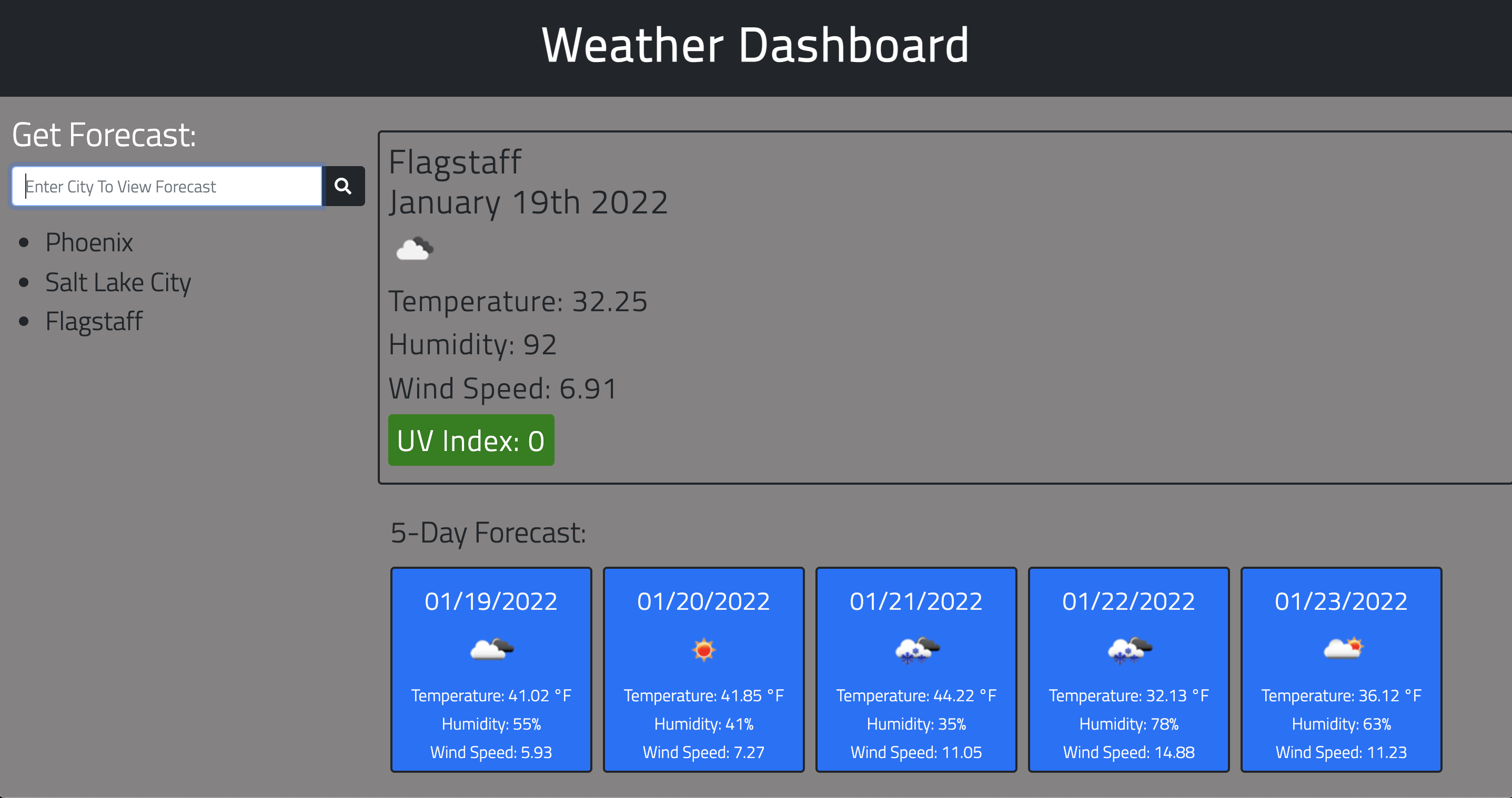 GitHub - berkforbes/Weather-Dashboard: A simple weather widget that ...