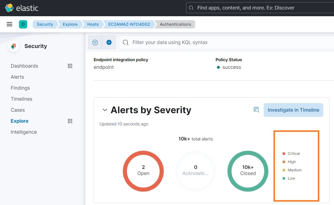[Security Solution] Color coding of severities is different at Entity analytics, Host Details ...