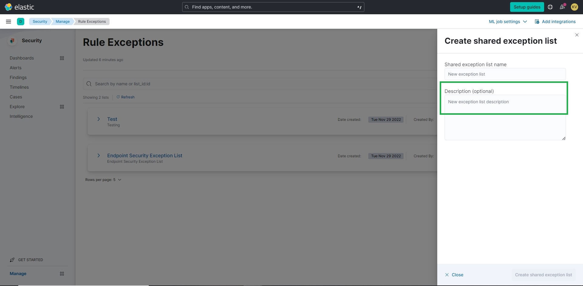 Security Solution Add A Description Help Text Should Be Present For Description Field In
