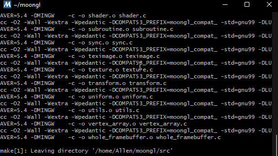 Can't make MoonGL in Windows using Mingw32-make · Issue #10 · stetre/moongl · GitHub