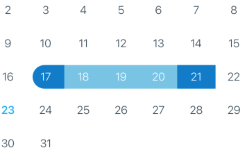 Selected date - Ending Date not rounded · Issue #2147 · wix/react-native-calendars · GitHub