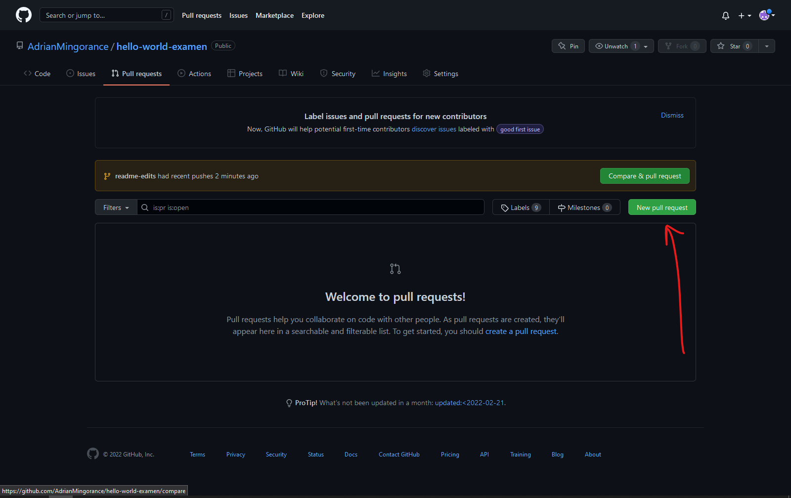 GitHub - AdrianMingorance/hello-world-examen: Este repositorio esta siendo creado para un examen ...