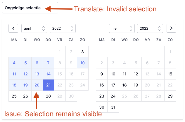 Method For Deselecting Period When Selecting Invalid Blocked Dates Issue 2188 React dates 