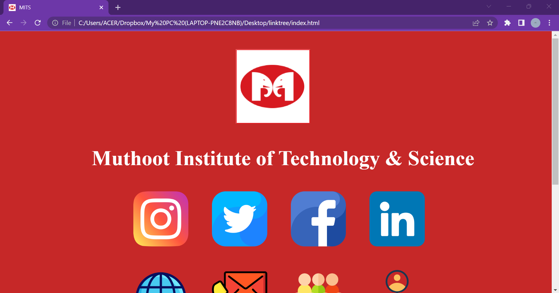 GitHub - akshayapius/College-Linktree