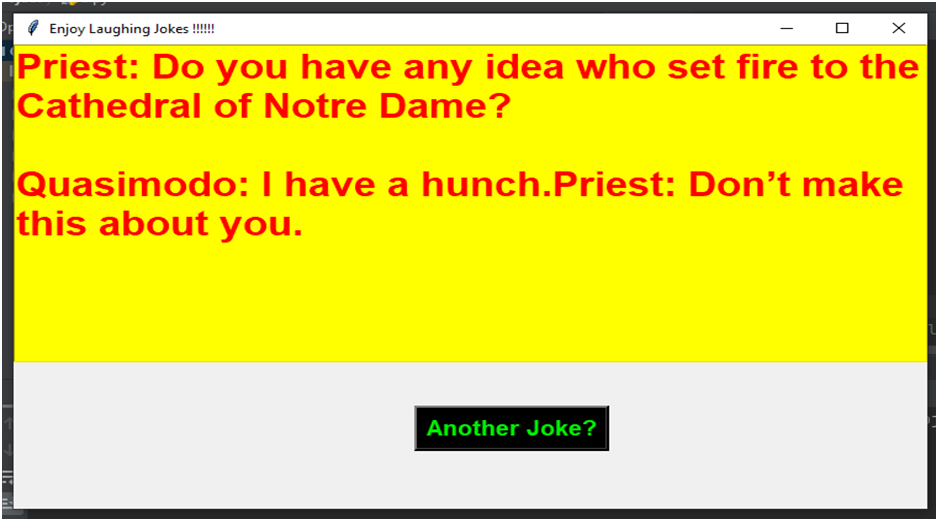 GitHub - jainAashay/Random-jokes-Api-based-GUI-program: A gui based ...