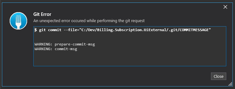 "Skip pre-commit hooks" button not appearing · Issue #771 · fork-dev/TrackerWin · GitHub