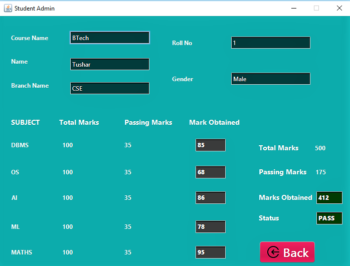 GitHub - TusharRB/Student-Result-Management-System: In this project I ...