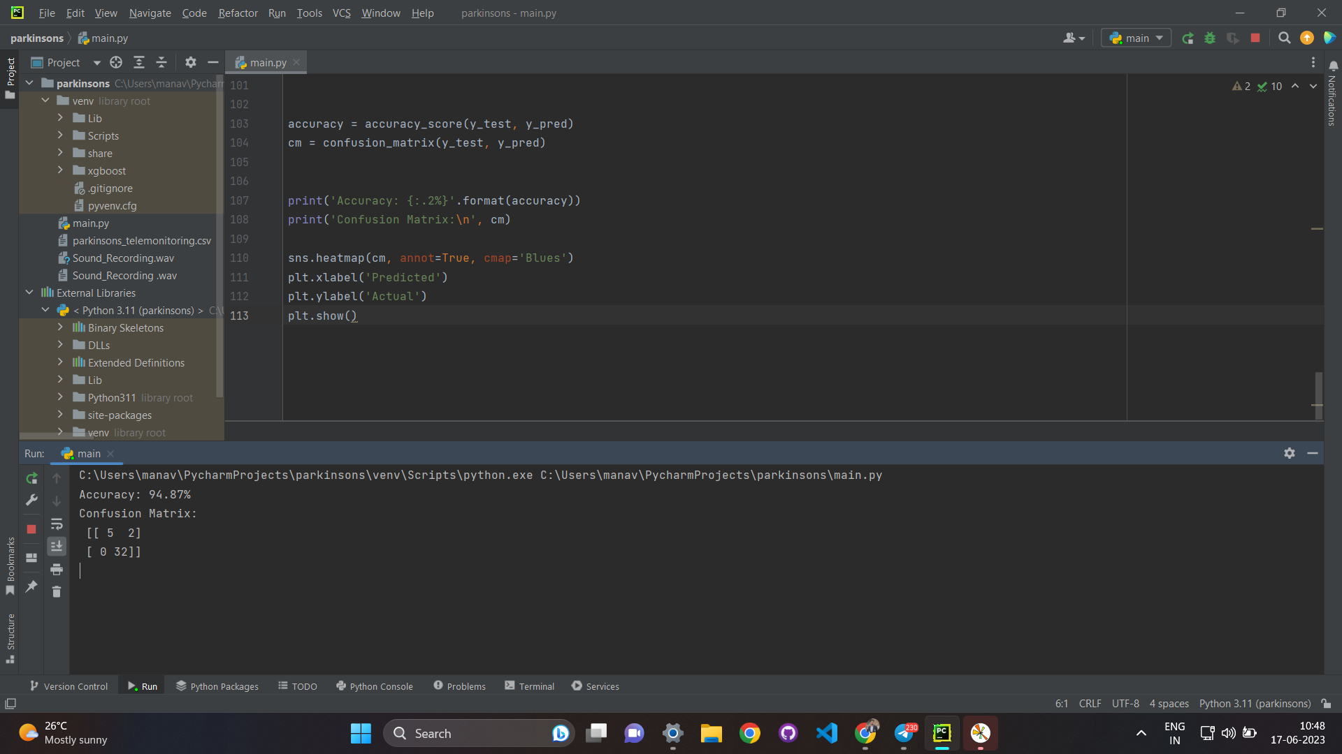 GitHub - Manav-Lukar/Parkinsons-Disease-Detection