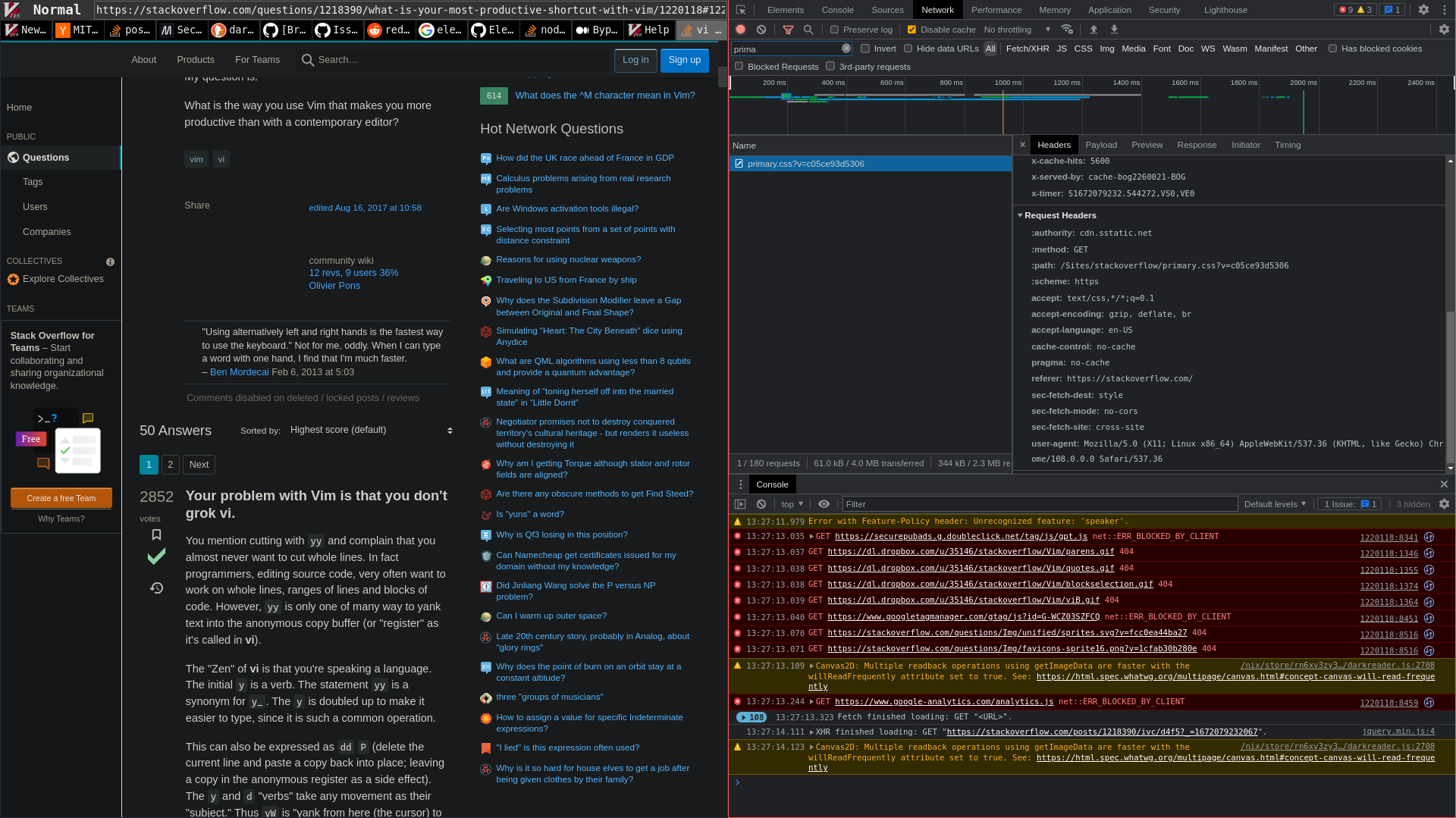Darkreader works better with CORS disabled (upstream issue) · Issue #461 · Jelmerro/Vieb · GitHub