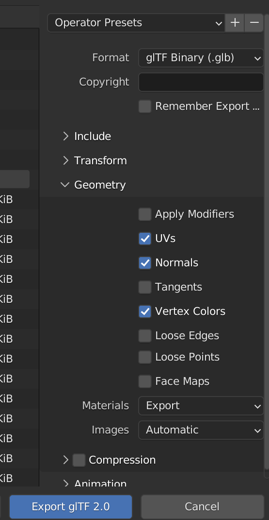 Face Maps are not exporting even when selected in Geometry section of export · Issue #1685 ...