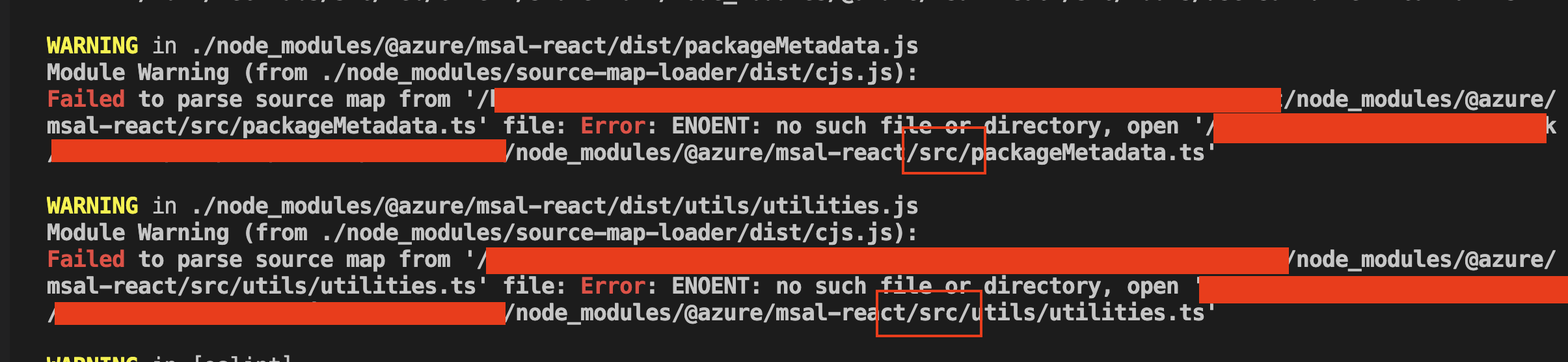 Getting Error Enoent No Such File Or Directory In Path Azure Msal