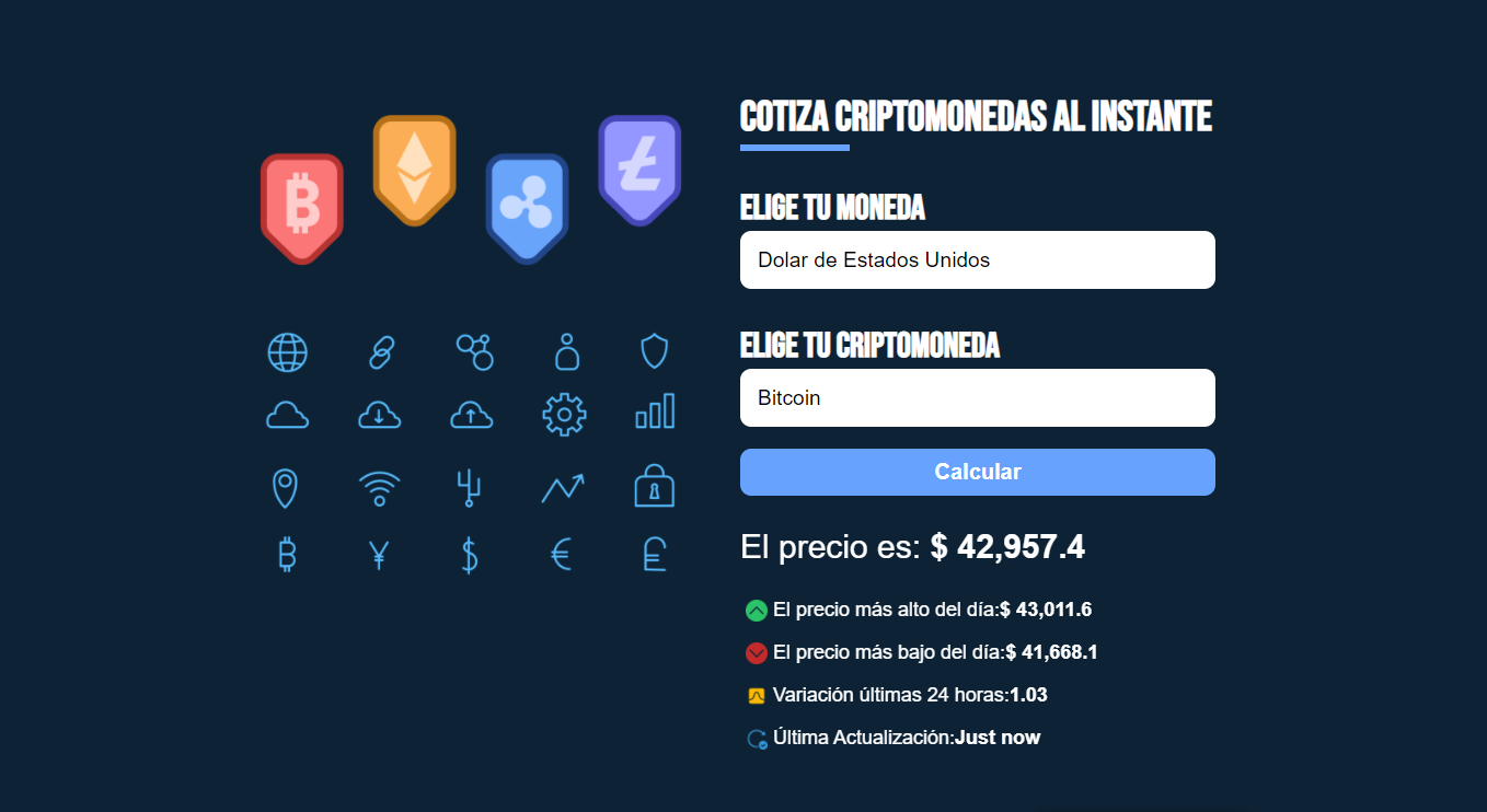 Github Peccosbill Cotizador Criptomonedas Es Una Sigle Page Donde