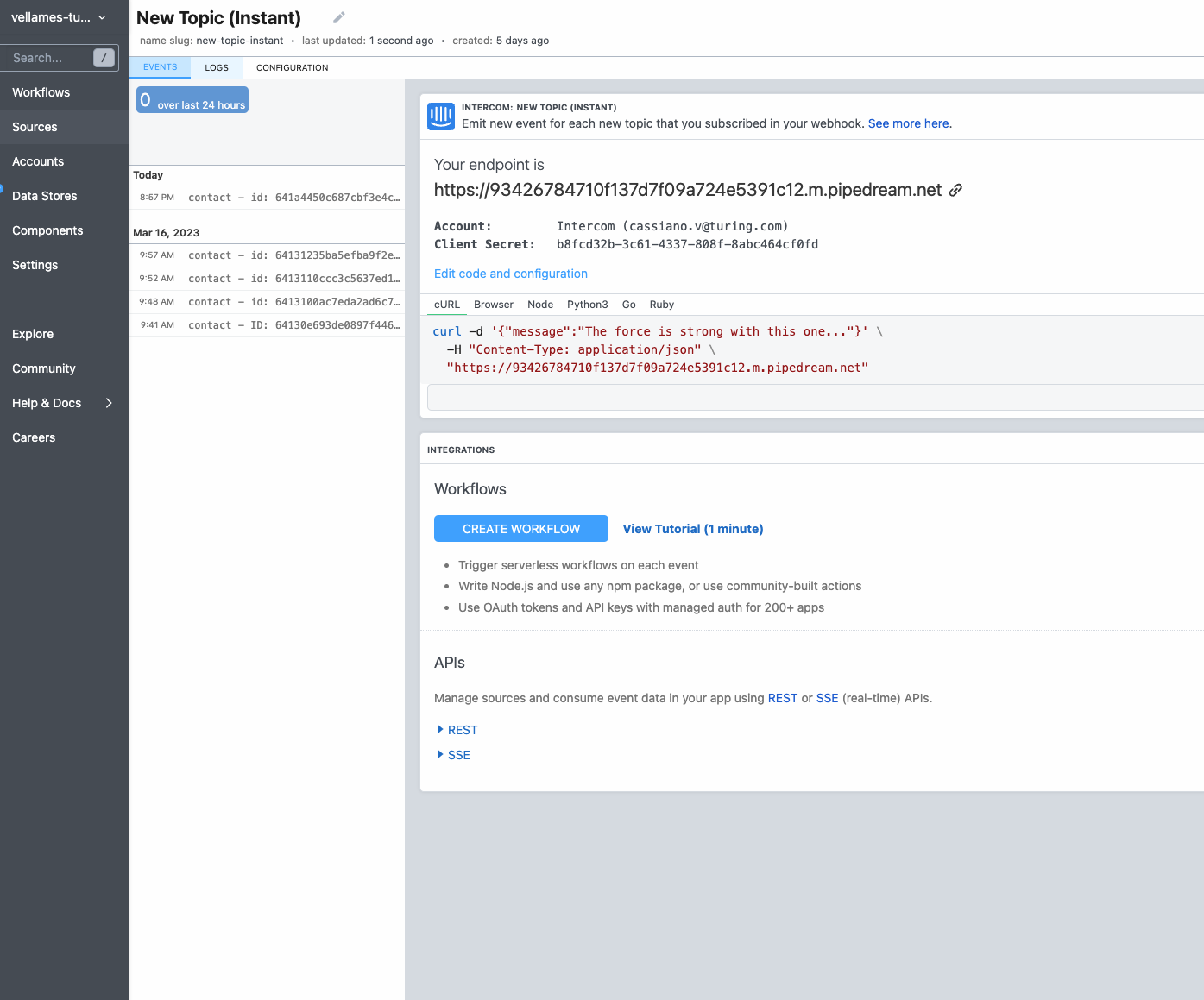 [TRIGGER] Intercom Webhooks Support · Issue #5722 · PipedreamHQ/pipedream · GitHub