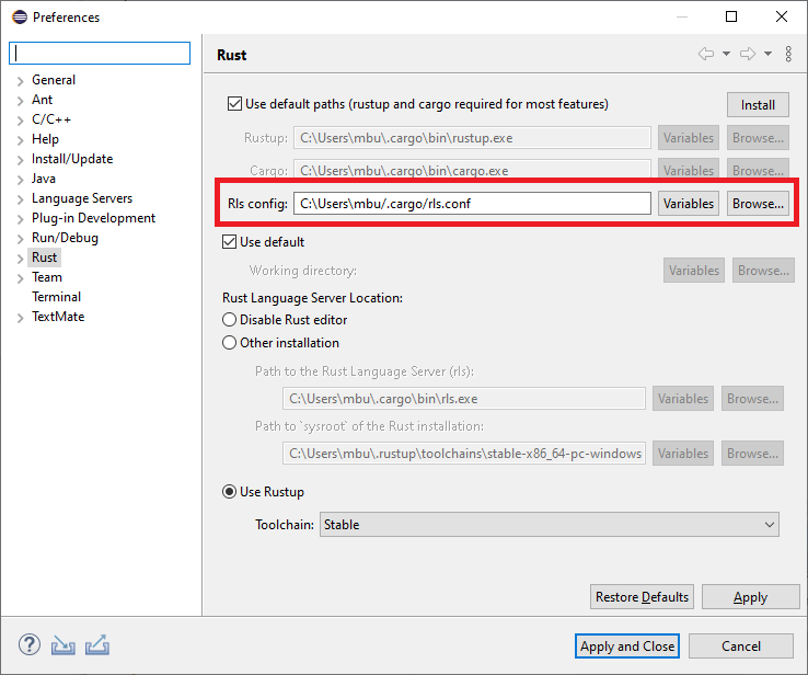 Cannot auto-install Rustup from preference page · Issue #299 · eclipse-corrosion/corrosion · GitHub