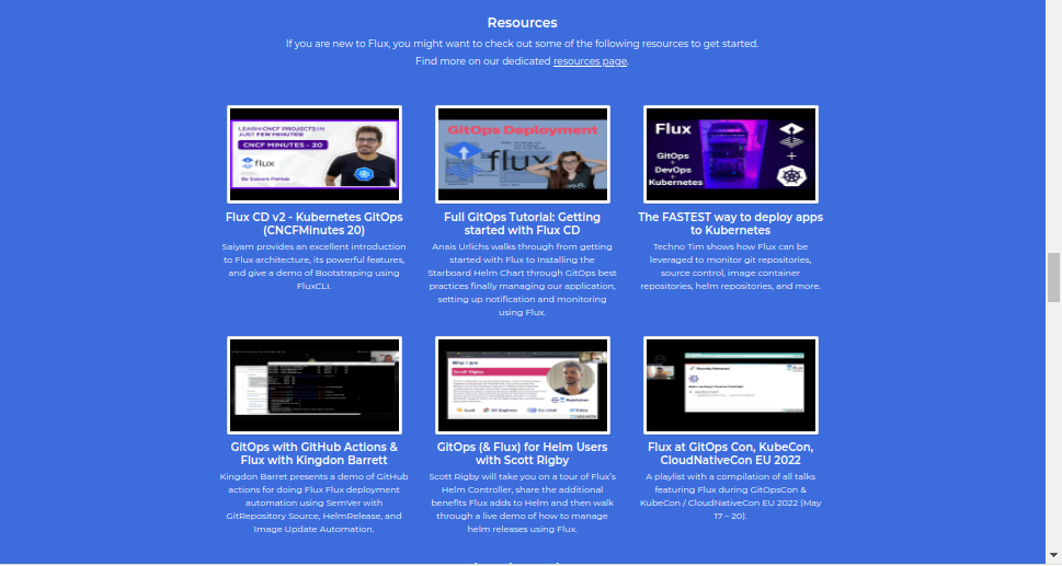 Updated landing page resources section · Issue #941 · fluxcd/website · GitHub