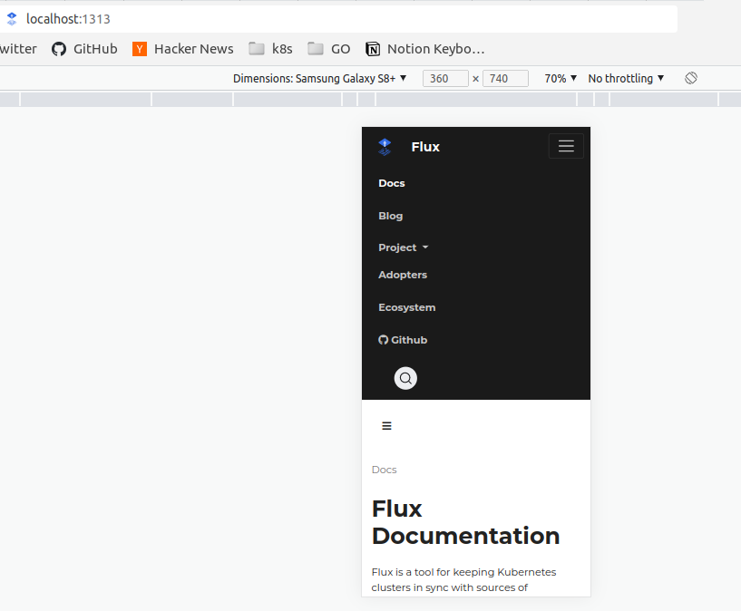 Docs drop-down missing on mobile · Issue #1126 · fluxcd/website · GitHub