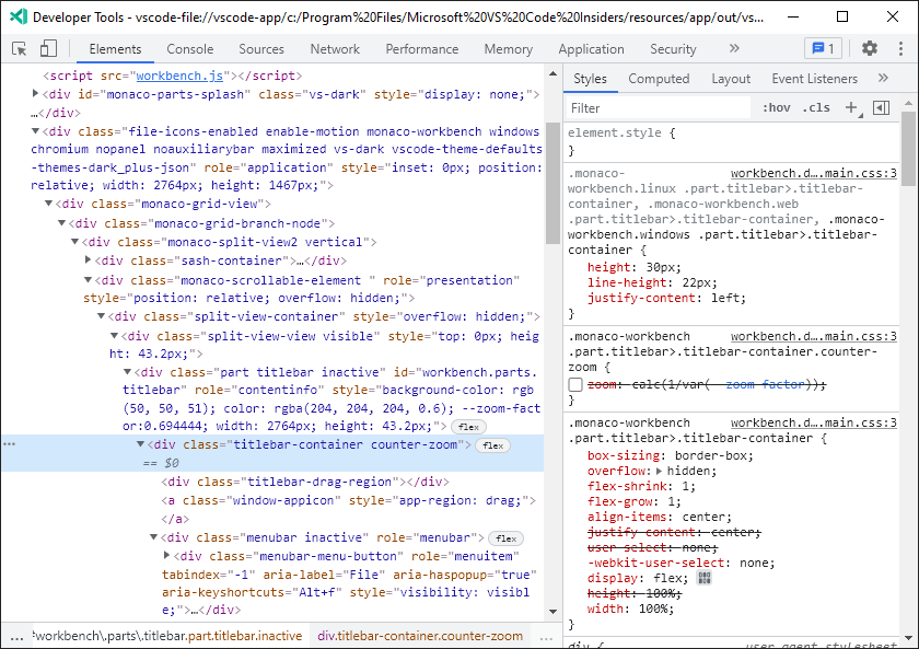 Standardize Zoom behavior across menus/context menus · Issue #151803 ...