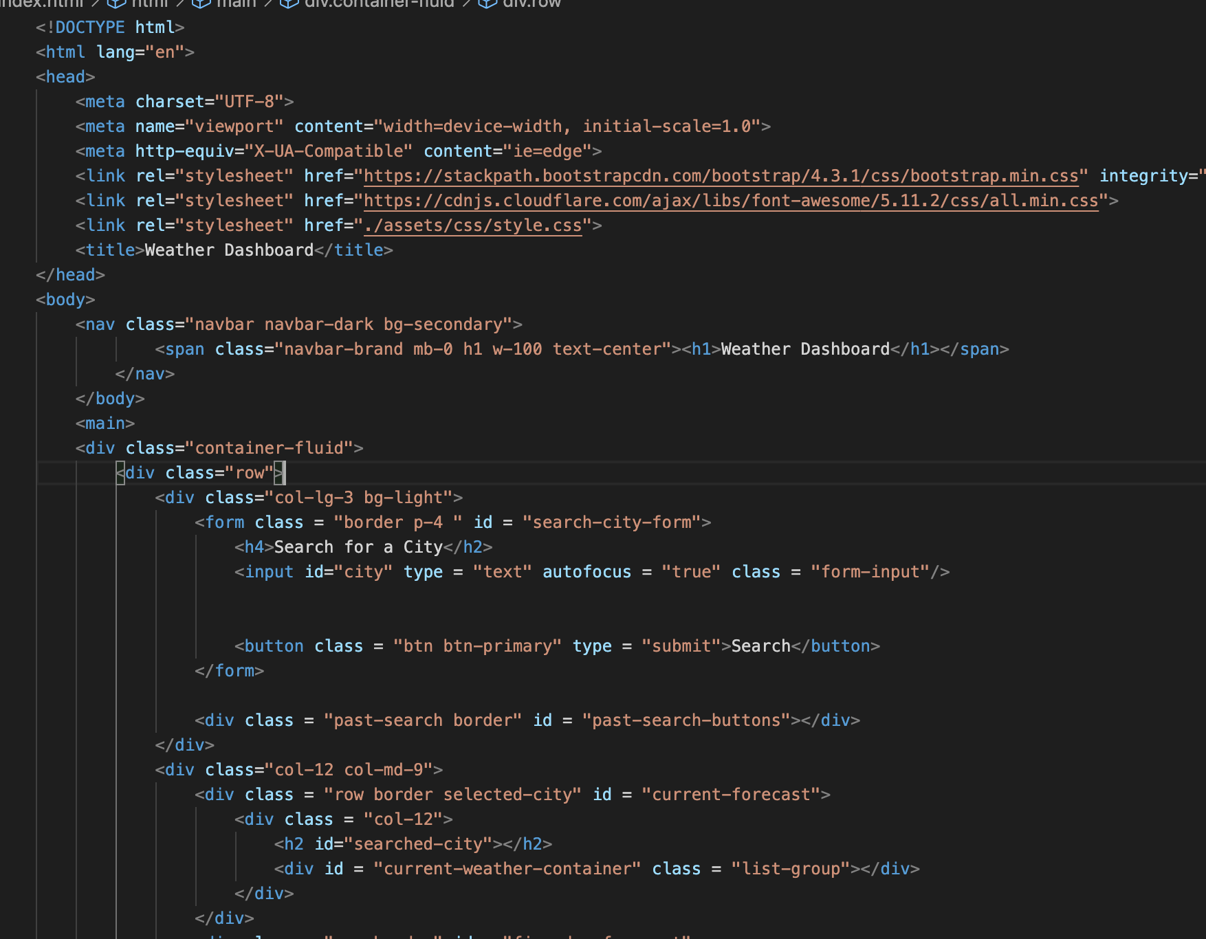 Github Acmcalvo Weather Dashboard