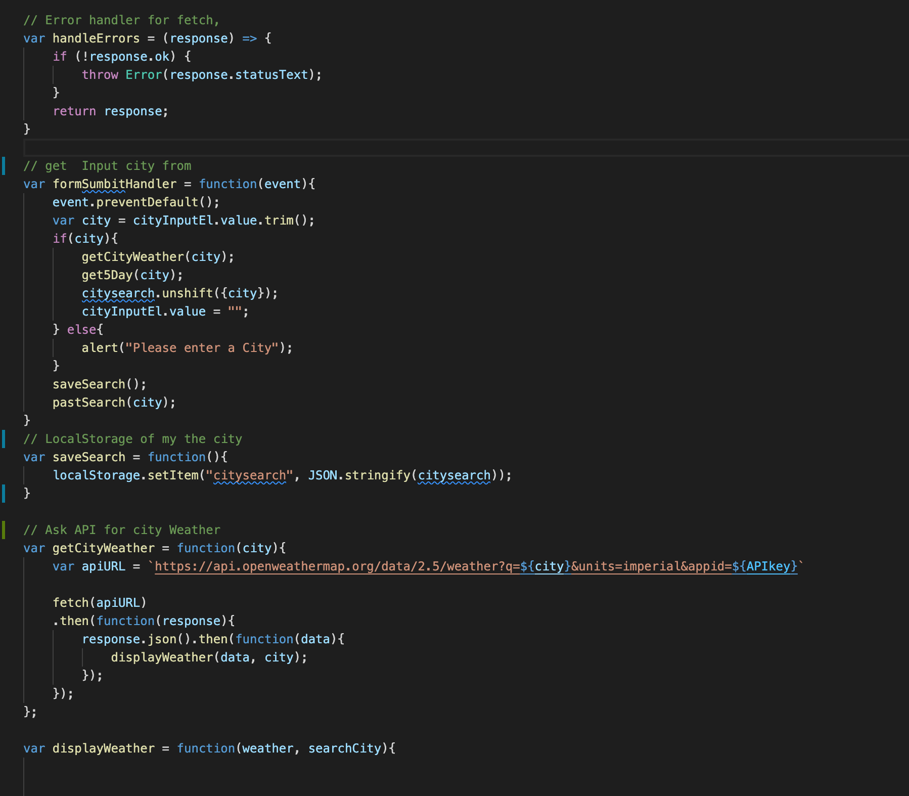 Github Acmcalvo Weather Dashboard