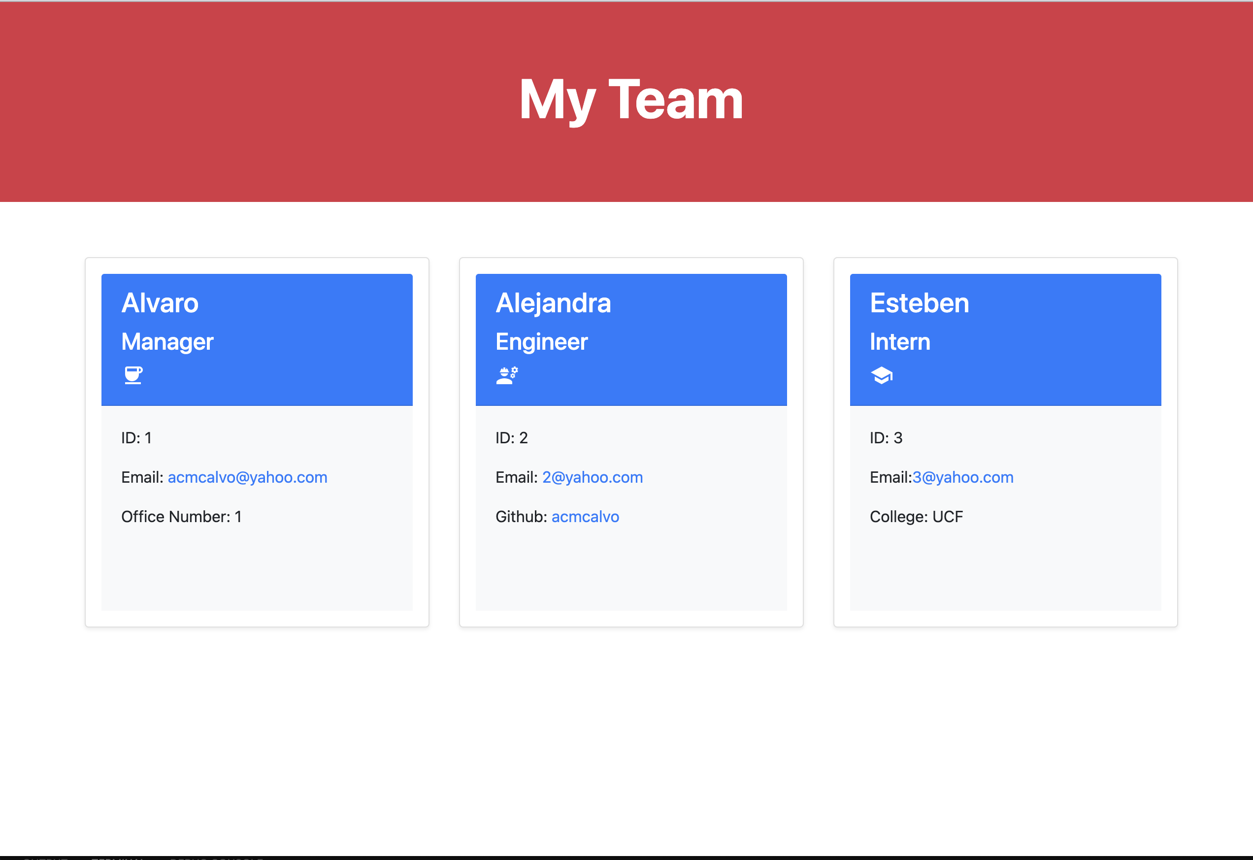 GitHub - acmcalvo/Team-Profile-Generator