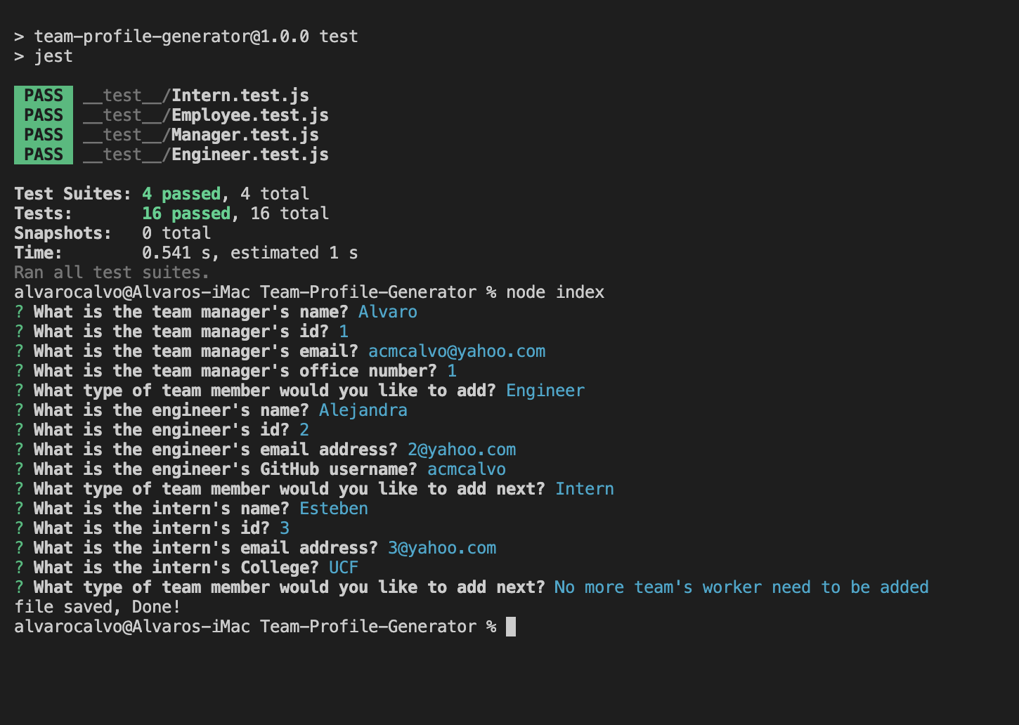 GitHub - acmcalvo/Team-Profile-Generator
