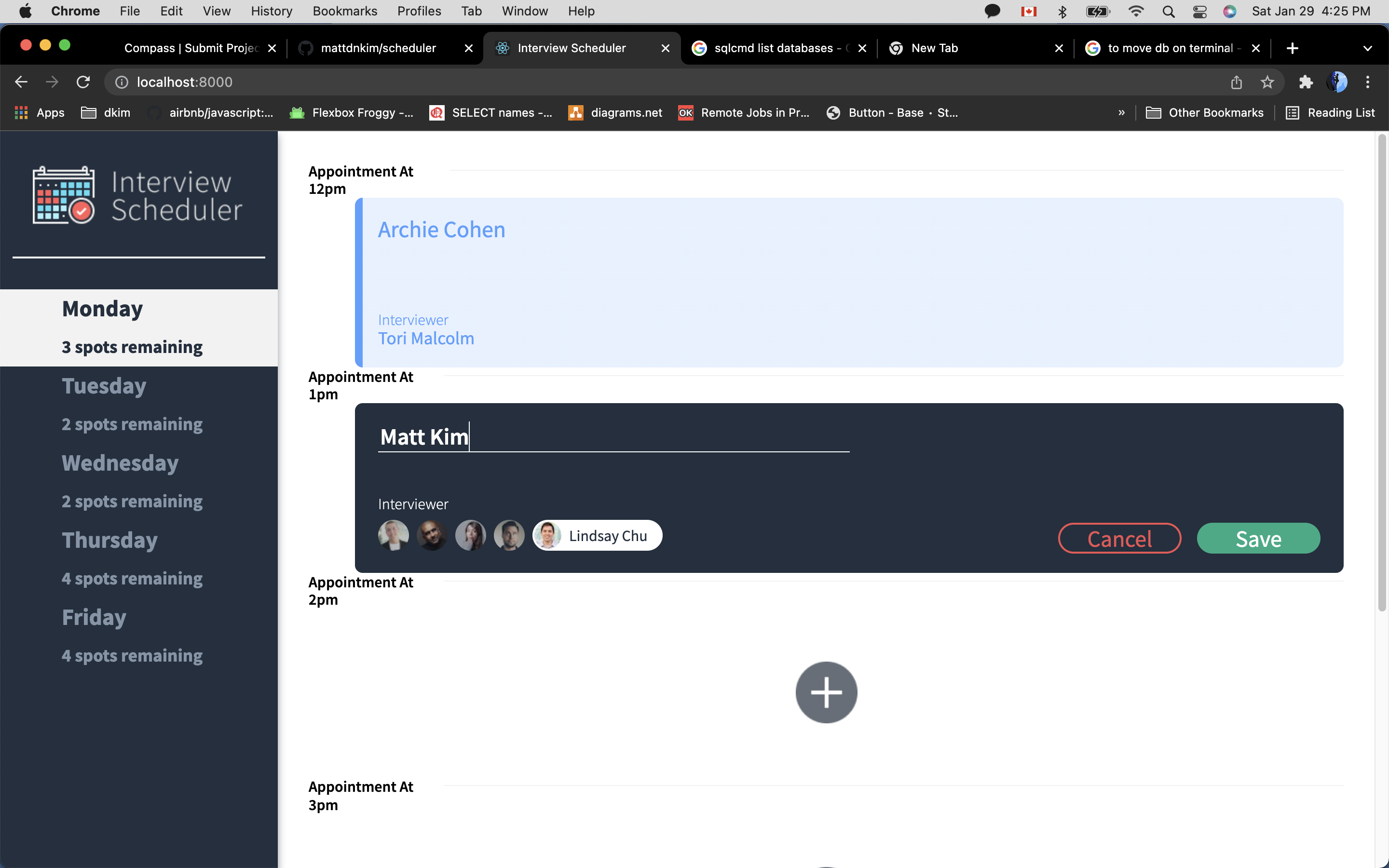 Github Mattdnkim Scheduler