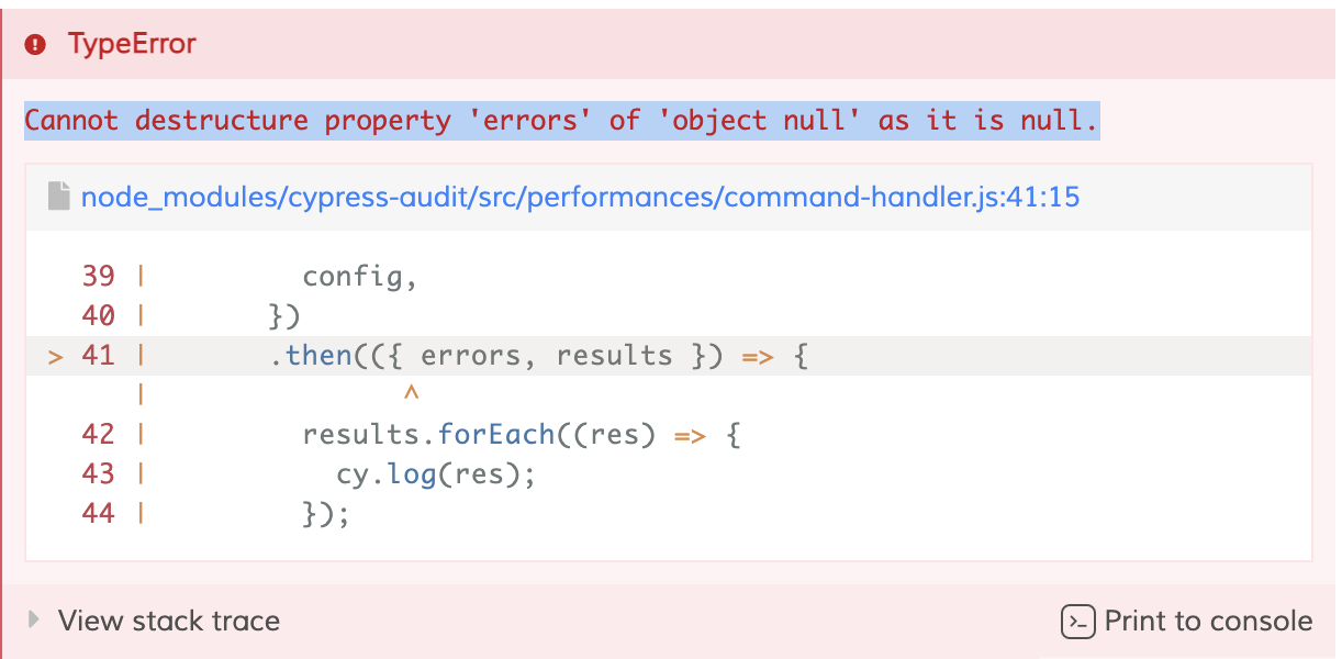 Cannot Destructure Property Errors Of Object Null As It Is Null
