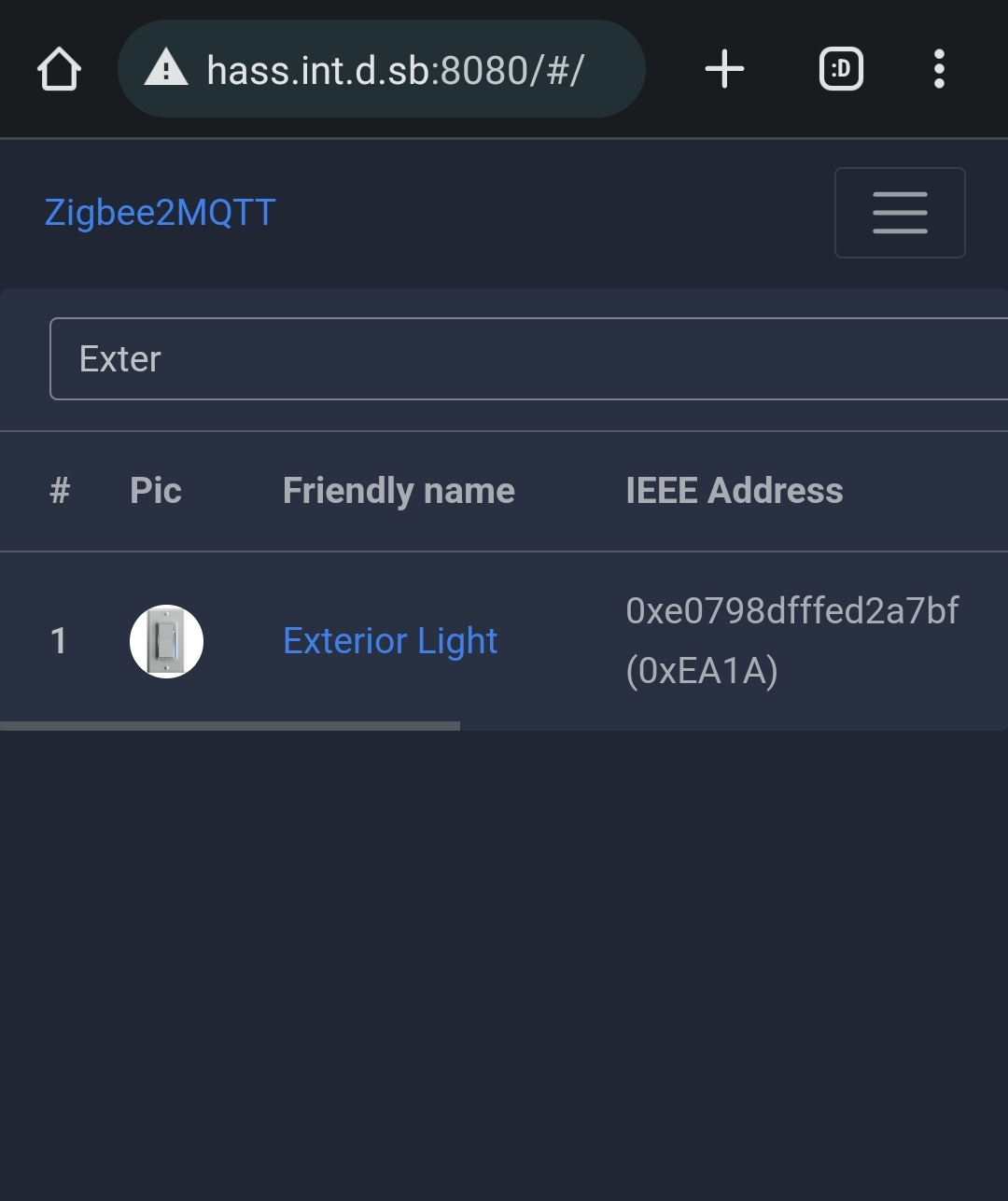 Only one device appearing on mobile · Issue #17418 · Koenkk/zigbee2mqtt · GitHub