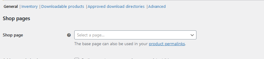 Woo Product Settings > Shop Page selector : empty value is not kept ...
