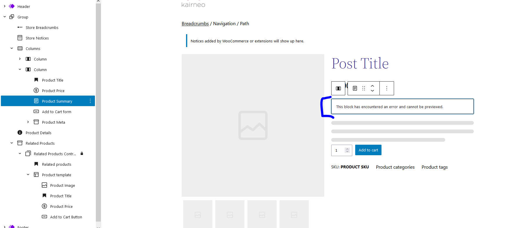 Edit Single Product Template > conversion > summary block encountered an error · Issue #9060 ...