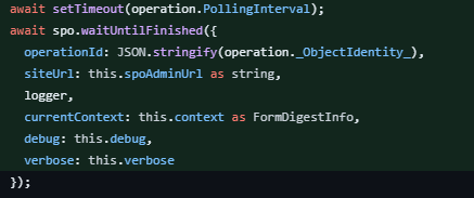 Refactor codebase to async/await - `spo.waitUntilCopyJobFinished` and `spo.waitUntilFinished ...