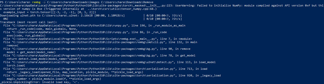 A error removing the background from all images in a folder · Issue ...