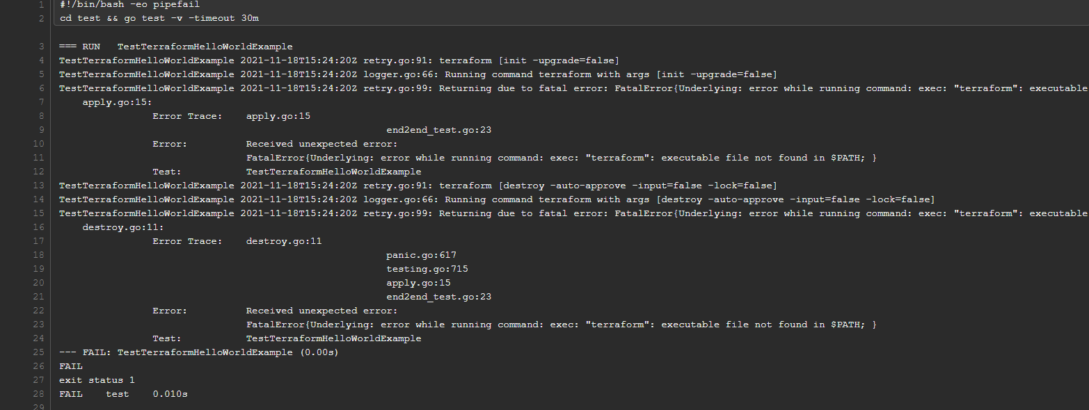 Terraform Commands Undefined In Go Script Run In Circleci · Issue 1032 · Gruntwork Ioterratest