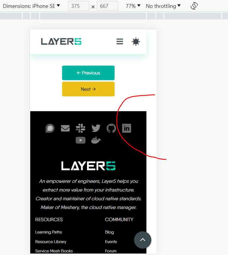 Extra Column Space In Mobile View · Issue 4630 · Layer5iolayer5 · Github 