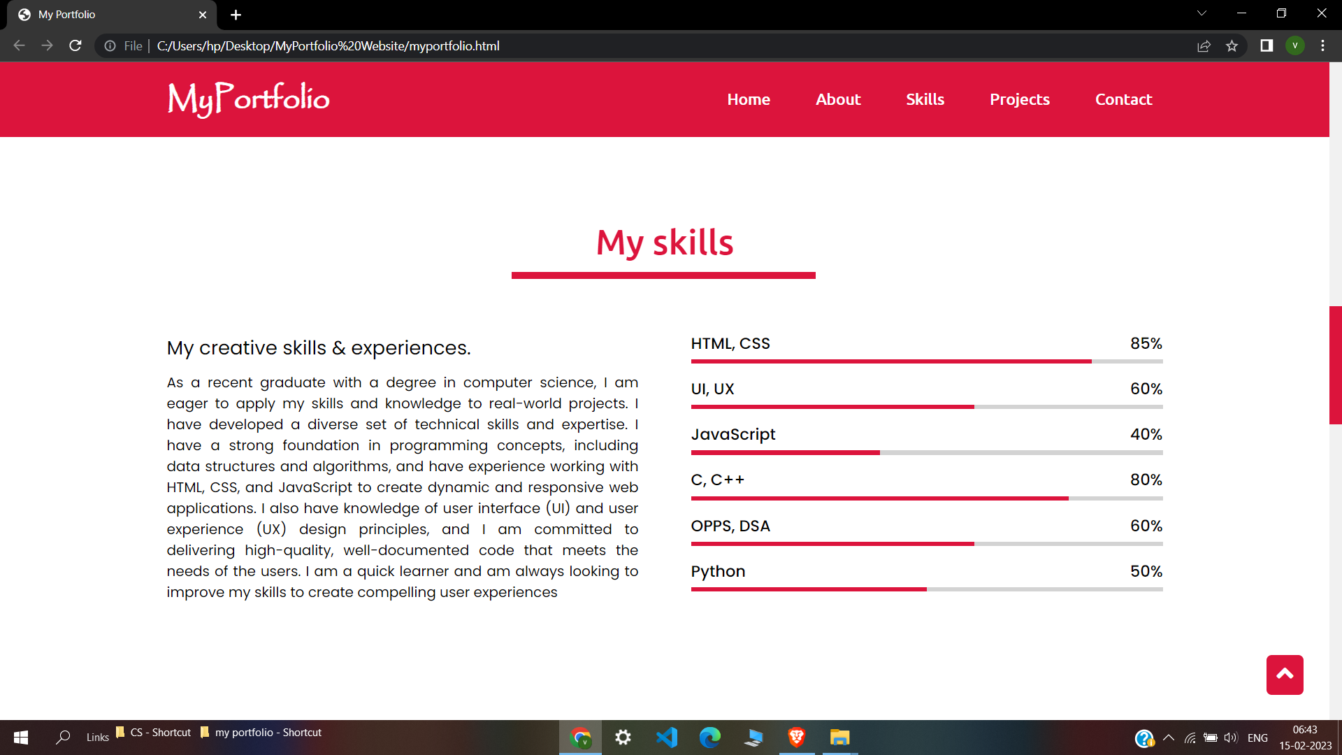 GitHub - Vedantjoshi123/My-portfolio: Welcome to my portfolio website! As a web developer and ...