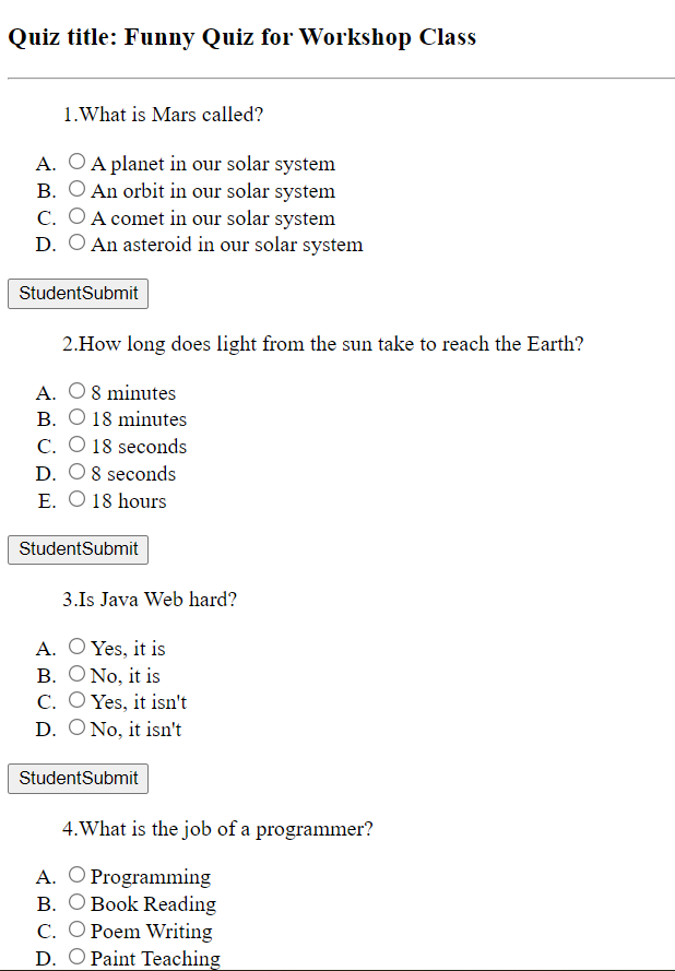 GitHub - VienQuocBinh/PRJ301_Workshop_QuizSystem