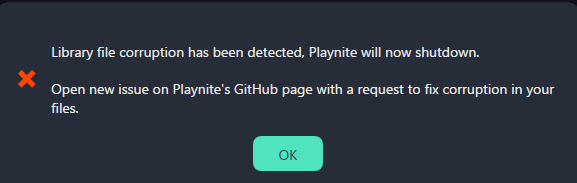 Library file corruption has been detected, Playnite will shutdown now · Issue #3438 · JosefNemec ...