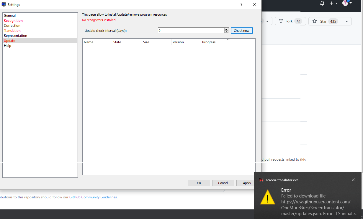 I can't update and setting ScreenTranslator · Issue #98 · OneMoreGres/ScreenTranslator · GitHub
