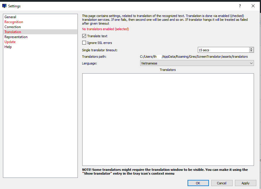 I can't update and setting ScreenTranslator · Issue #98 · OneMoreGres/ScreenTranslator · GitHub