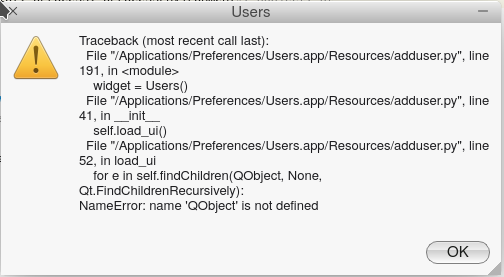 Users app is broken due to missing imports · Issue #121 · helloSystem/Utilities · GitHub