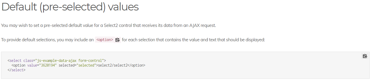 Bug when preselecting data when data comes from Ajax call · Issue #5830 · select2/select2 · GitHub