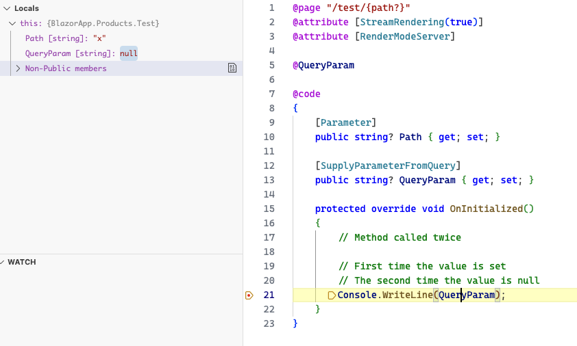 Streamrendering And Rendermodeserver Causes Oninitialized To Be Invoked Twice Second Time Query 7774