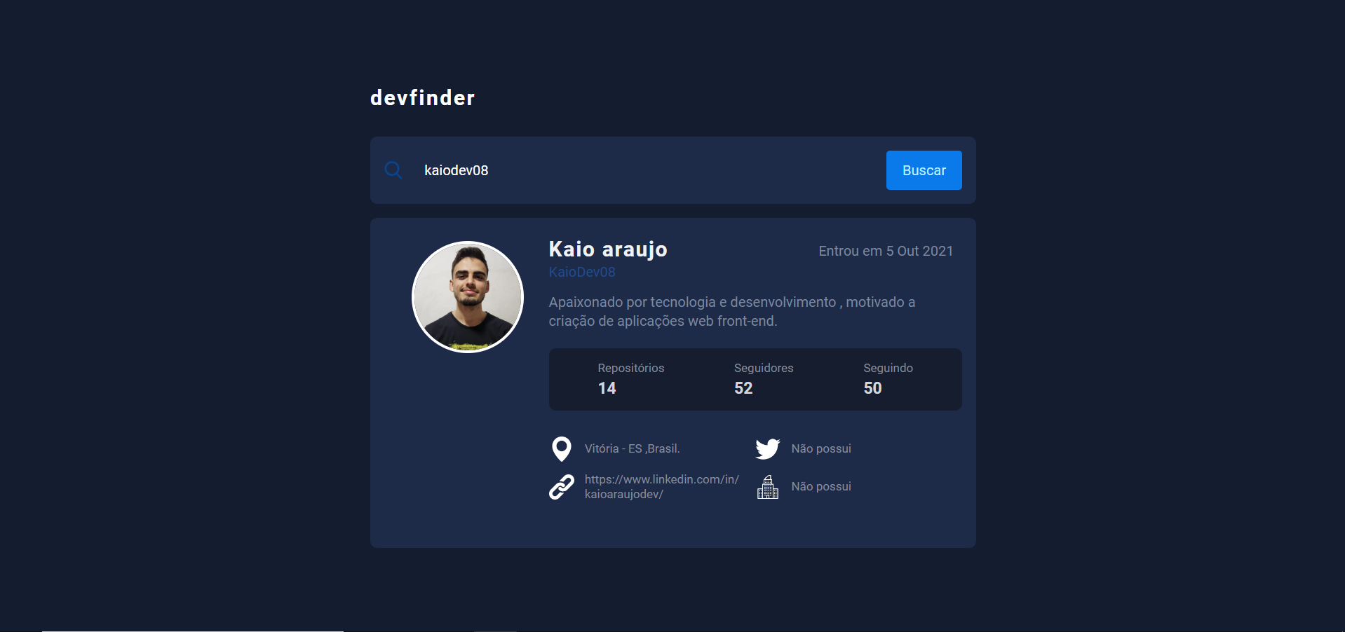 GitHub - KaioAraujoDev/Busca-de-usuarios-git-hub: Aplicação de busca de ...