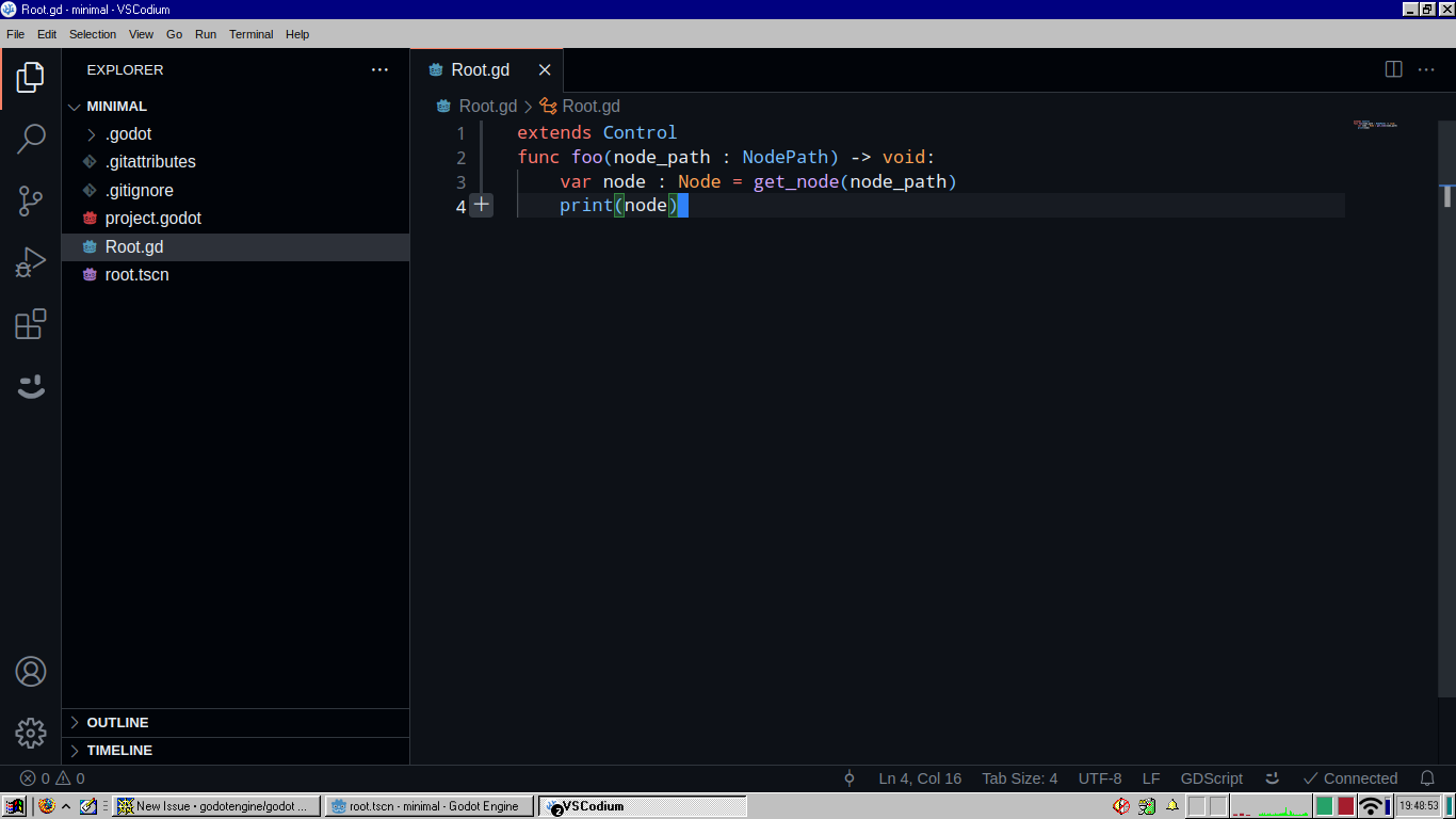 From GUI bound NodePath is relative · Issue #79895 · godotengine/godot · GitHub